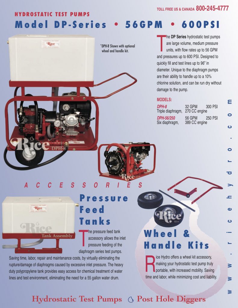 DPH-3B Hydrostatic Test Pump - Rice Hydro